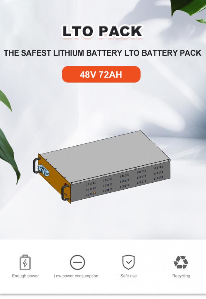 48V 72Ah Lithium LTO Battery Pack For Telecom Backup Power