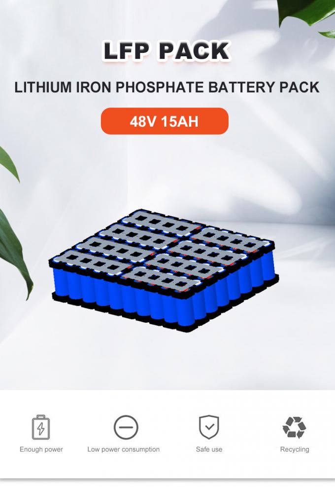 LFP Lithium Iron Phosphate Battery Pack 15Ah 48V E Bike Battery