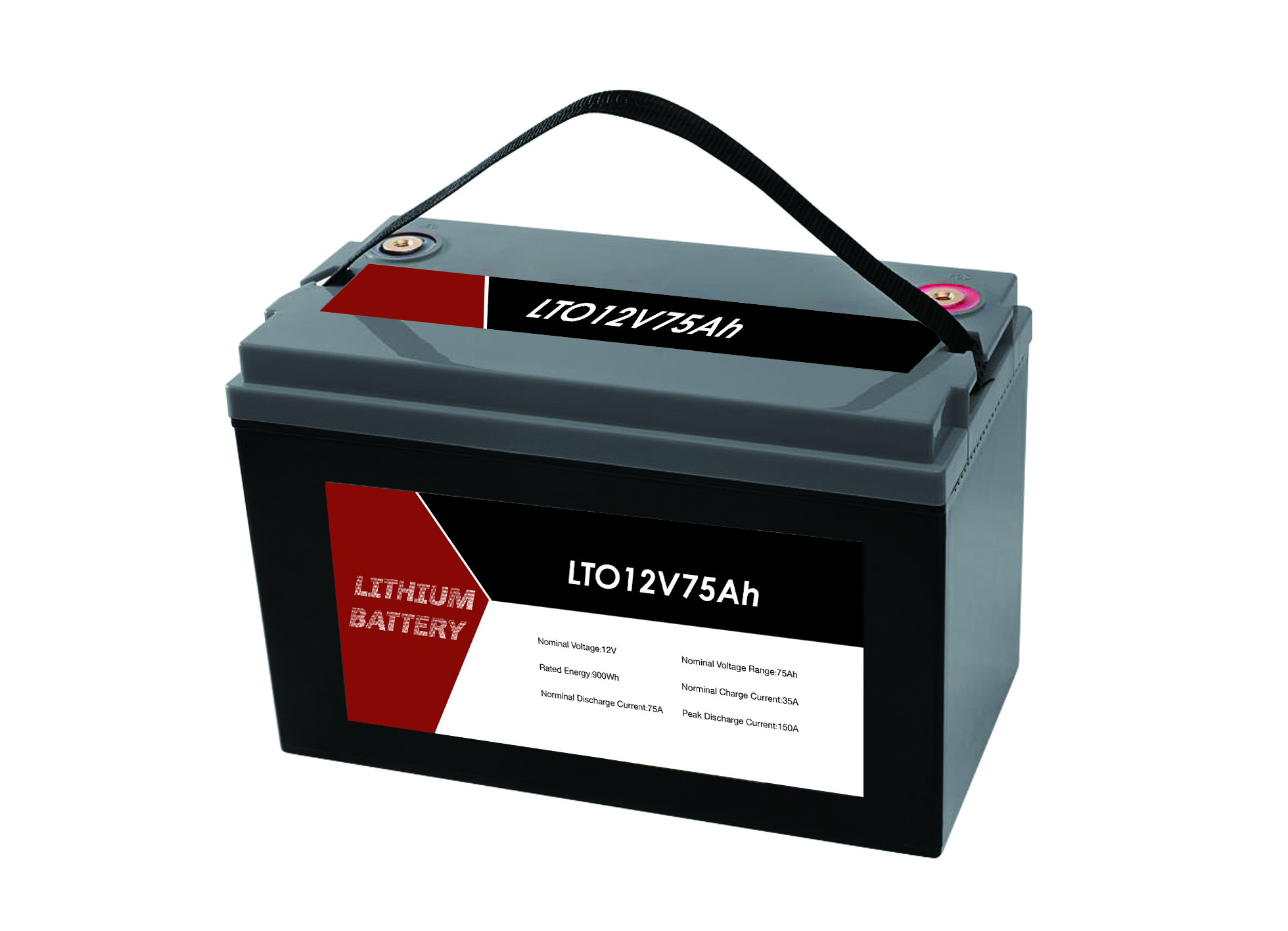 LTO 12V 75Ah Portable Lithium Titanate Battery Pack With BMS For RV ...