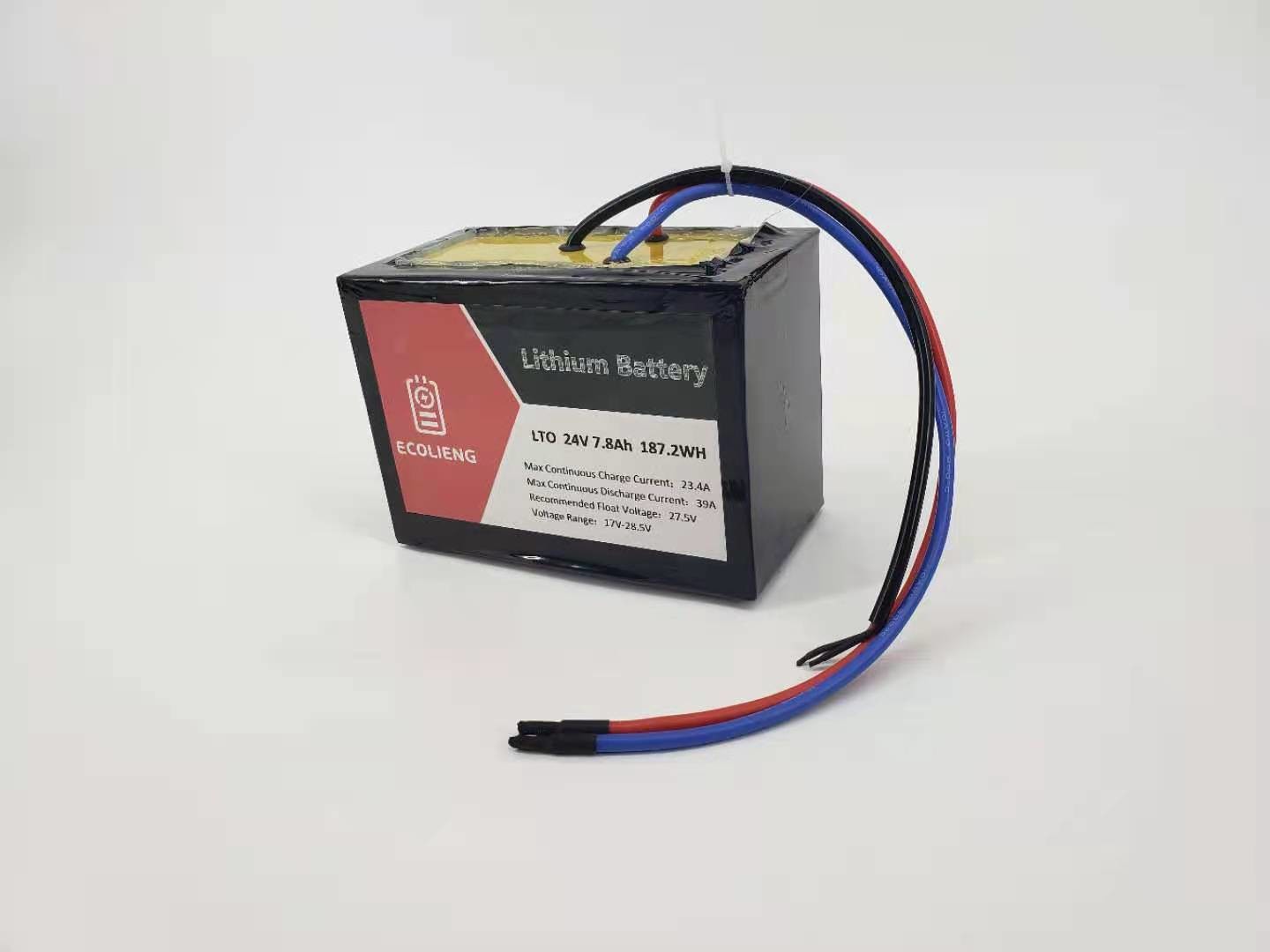 24V 7.8Ah Lithium Titanate LTO Battery Pack For Solar Tracker ...