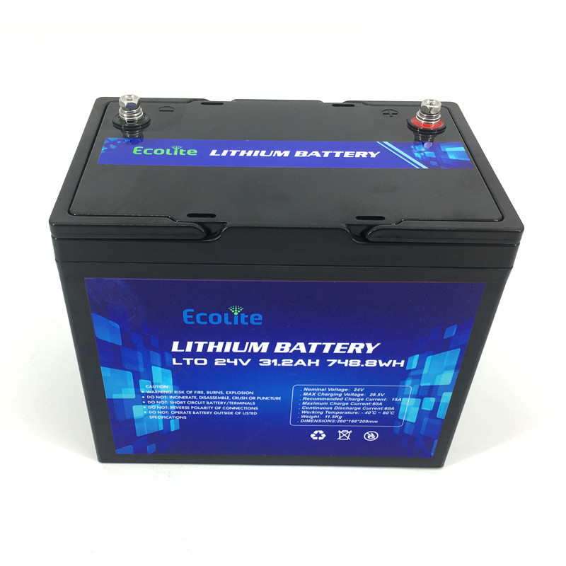 ECOLTO-T2430 LTO Battery Pack 24V 31.2AH For Home Solar System UPS System