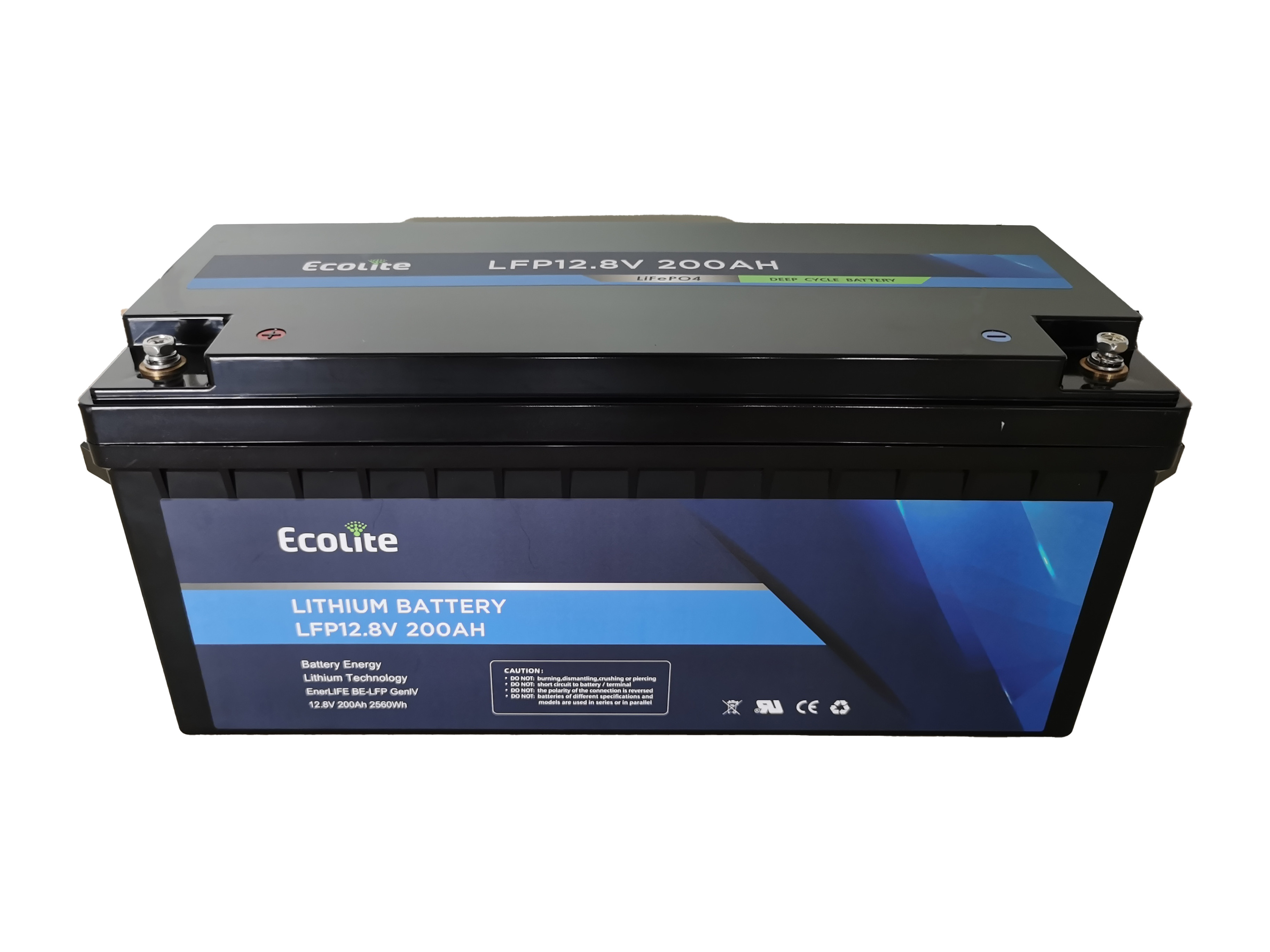 Ecolite 4000+Deep Cycle LifePO4 Lithium Battery With BMS 12.8V 200Ah ...
