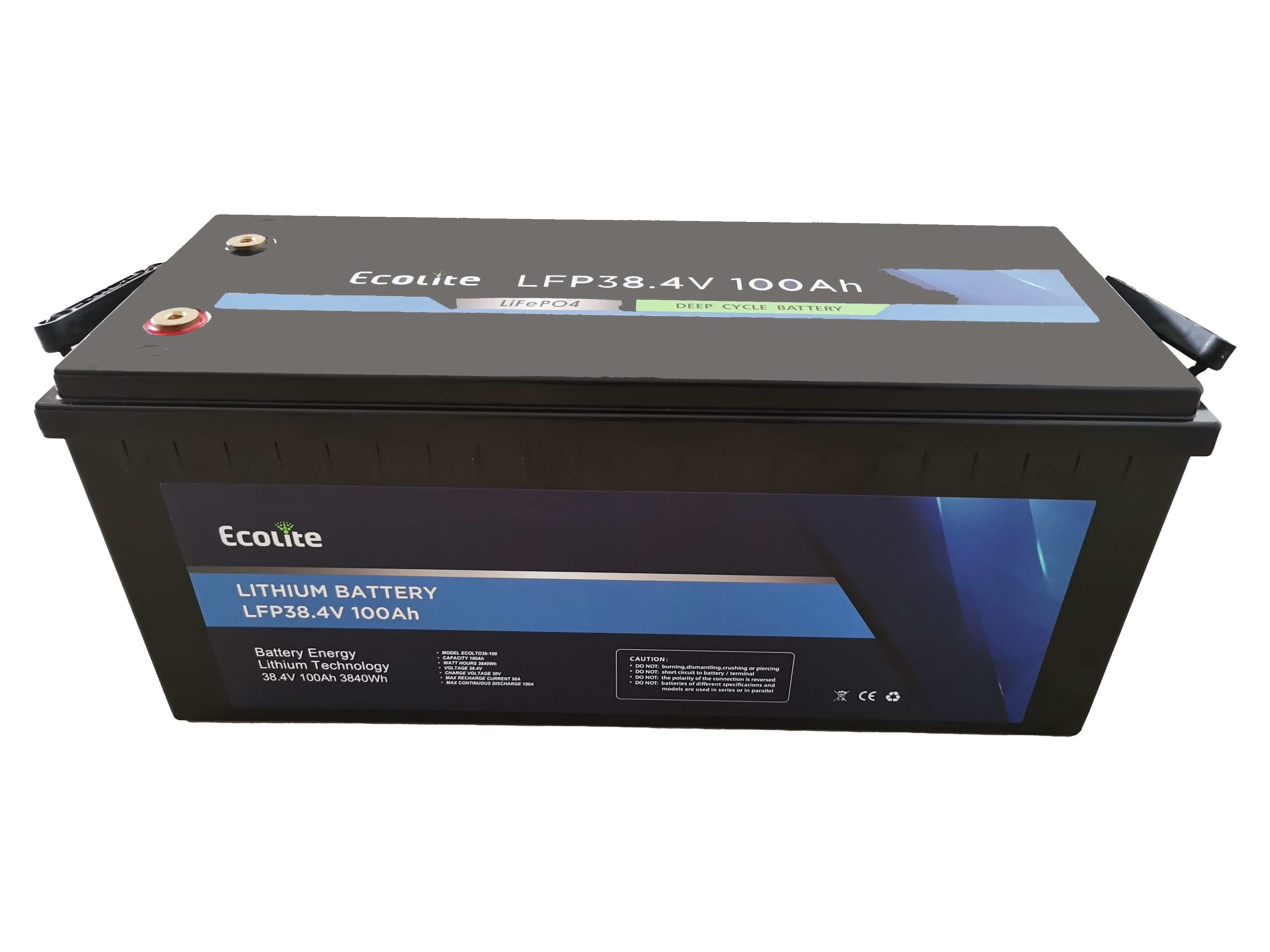 Ecolite Customization 38.4V 100Ah LiFePO4 Lithium Battery For RV ...